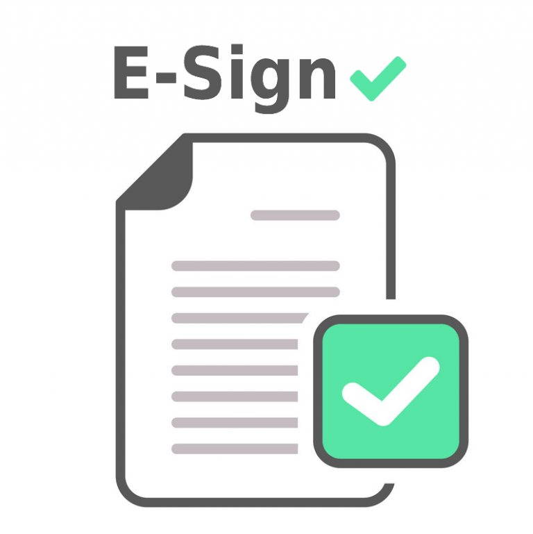 E-Sign digitally sign your documents electronically in one go.
